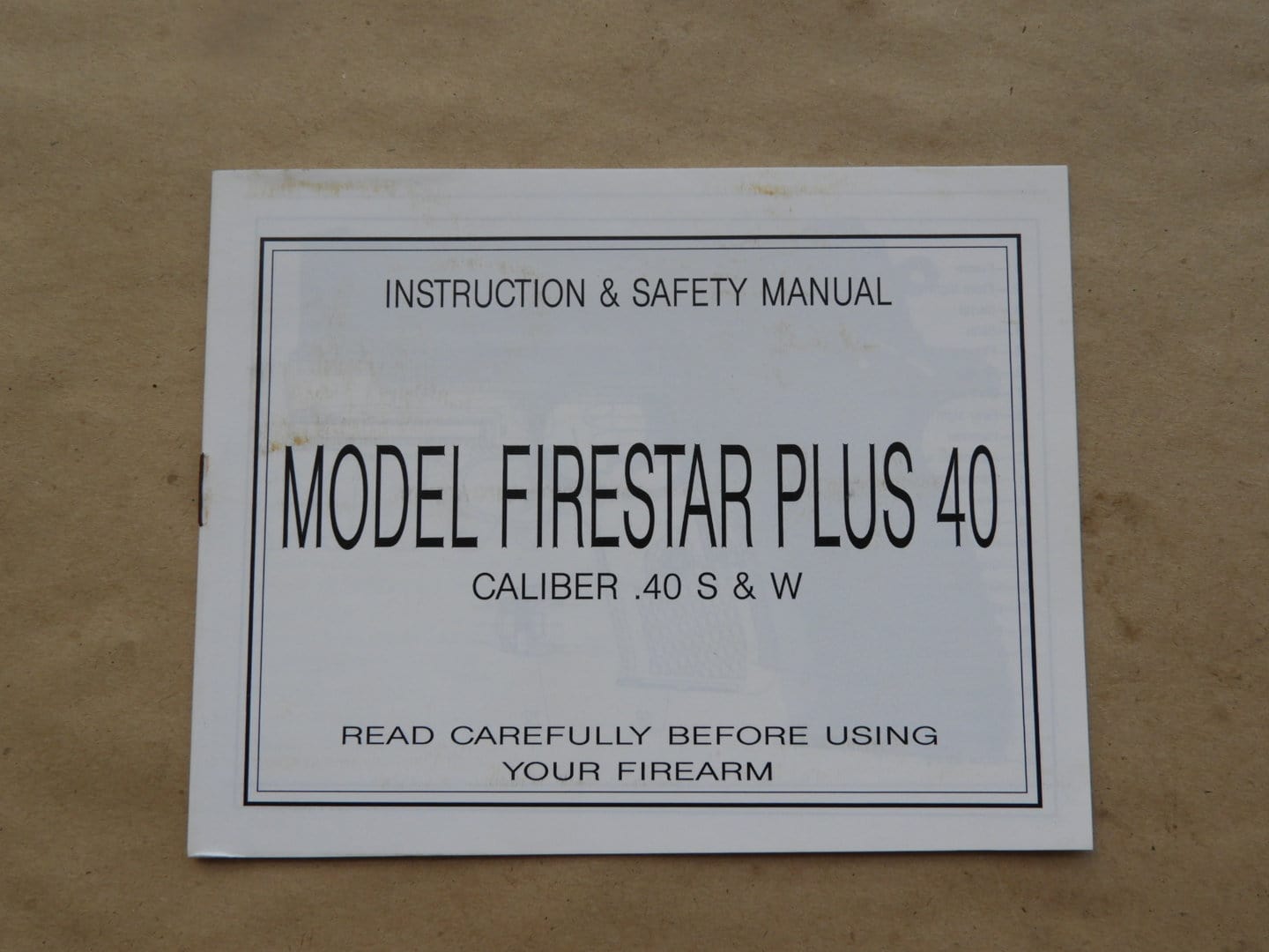 Anleitung Star Firestar Plus 40 – CGP